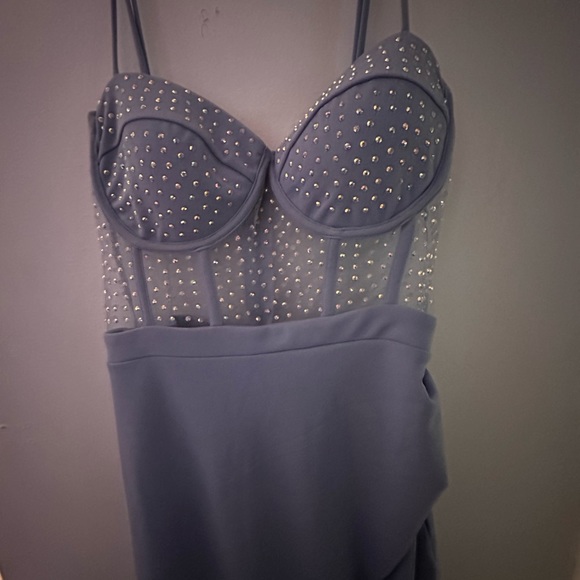 Dresses | Baby Blue Rhinestone Prom Dress | Poshmark